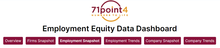Employment Equity Data Dashboard – 71point4